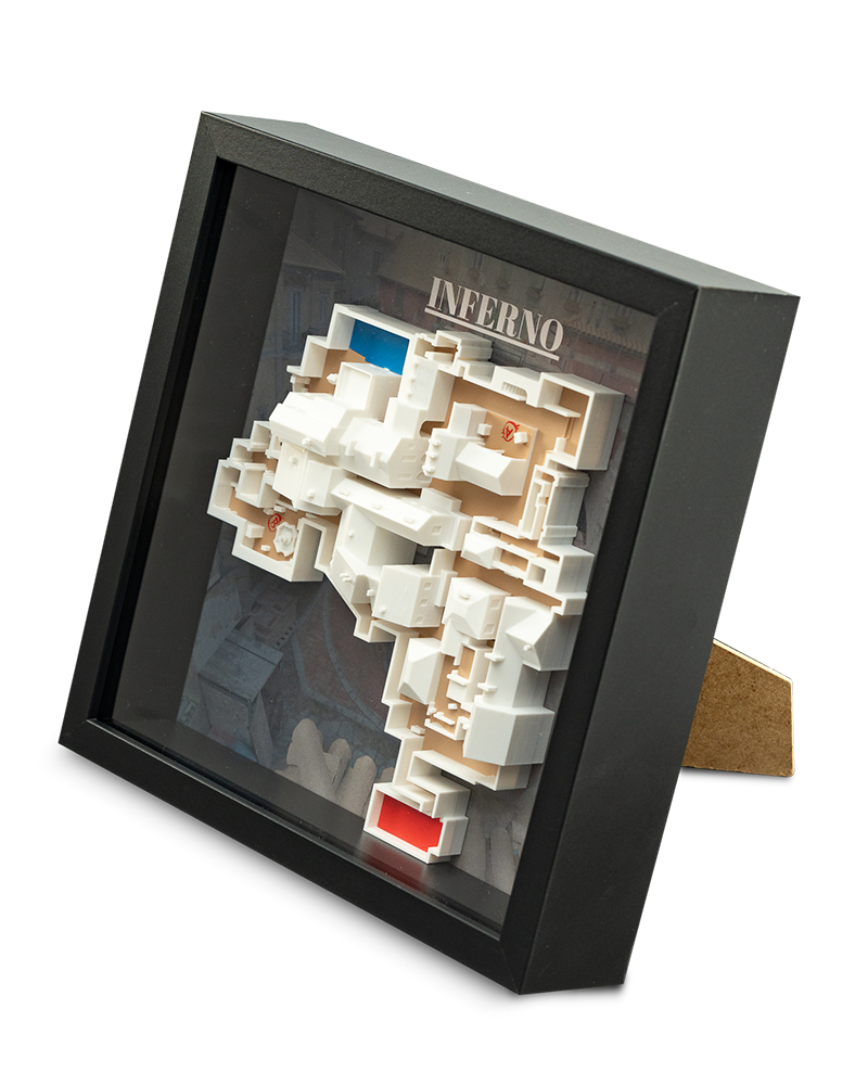 Harta 3D Inferno shadow box, Rama neagra - Maketon
